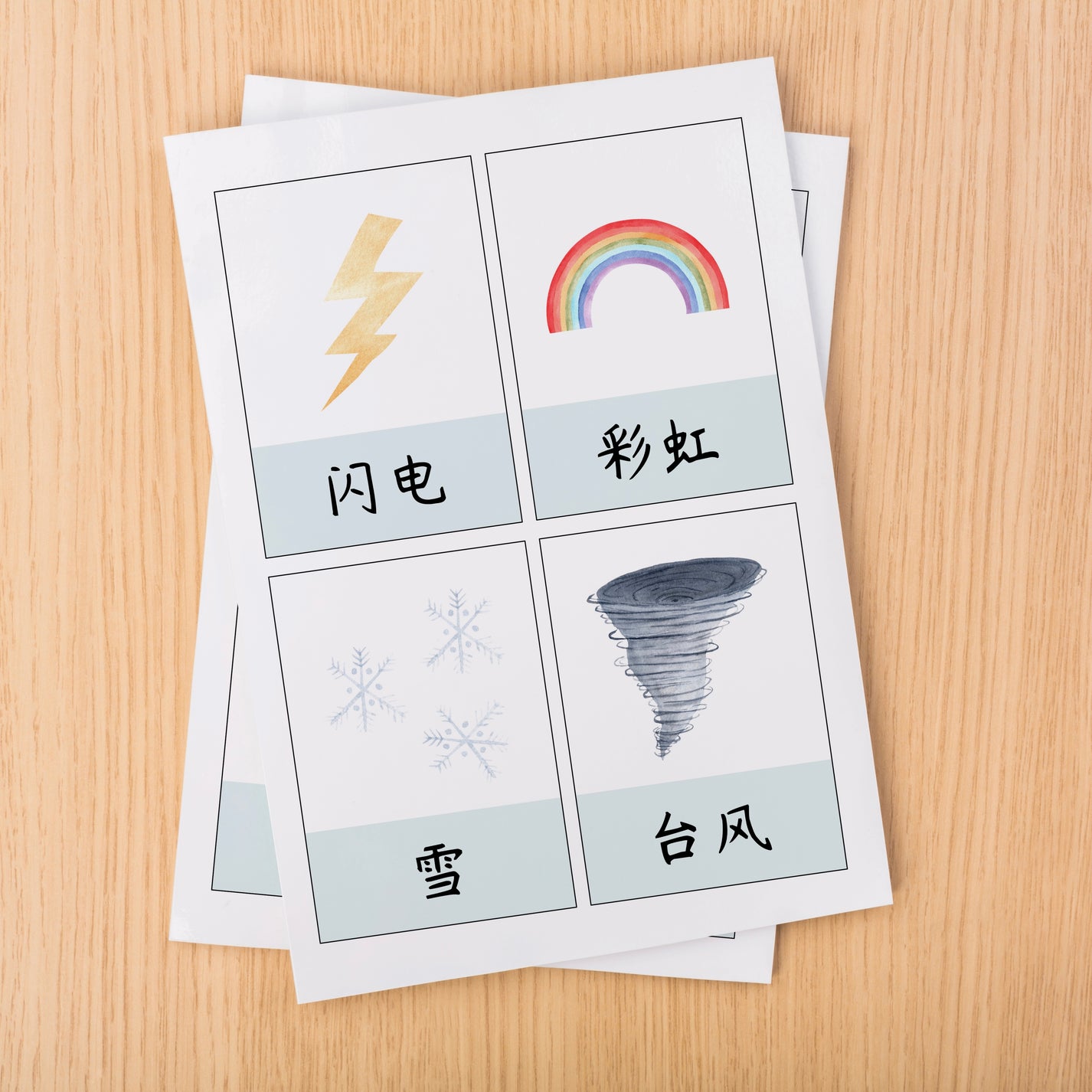 Weather Chart & Cards (printable) – Little Lalang